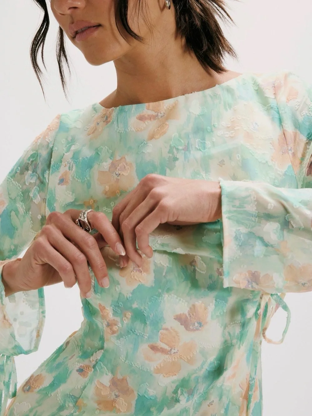 Free People | Dresses | Free People X Dzo Mika Mini Dress Mint And ...